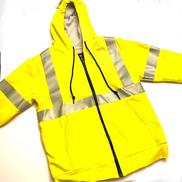 bulwark | Jackets & Coats | Mens Bulwark Fr Neon Yellow Full Zip Hooded ...